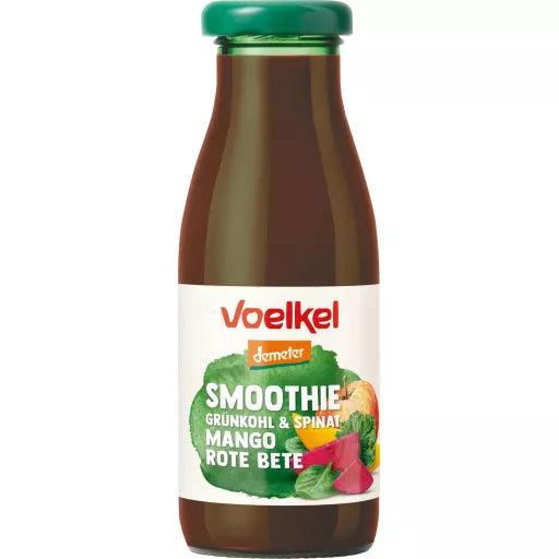Biodynamisk Grønkål, Spinat, Mango & Rødbede Smoothie - 250ML - Voelke
